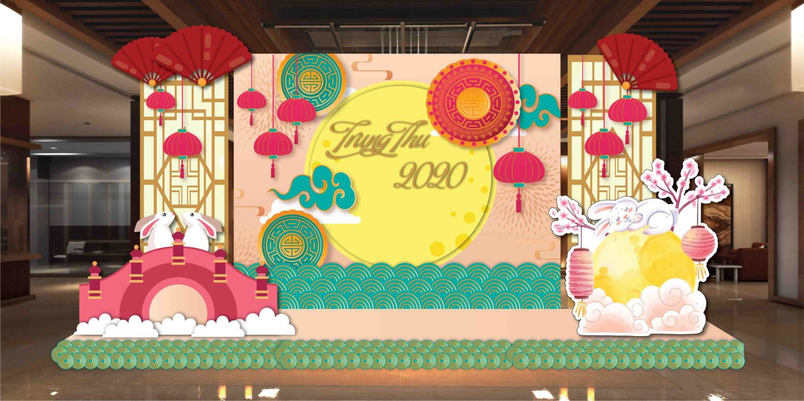 Dịch vụ trang trí trung thu BMT trọn gói giá rẻ nhiều concept